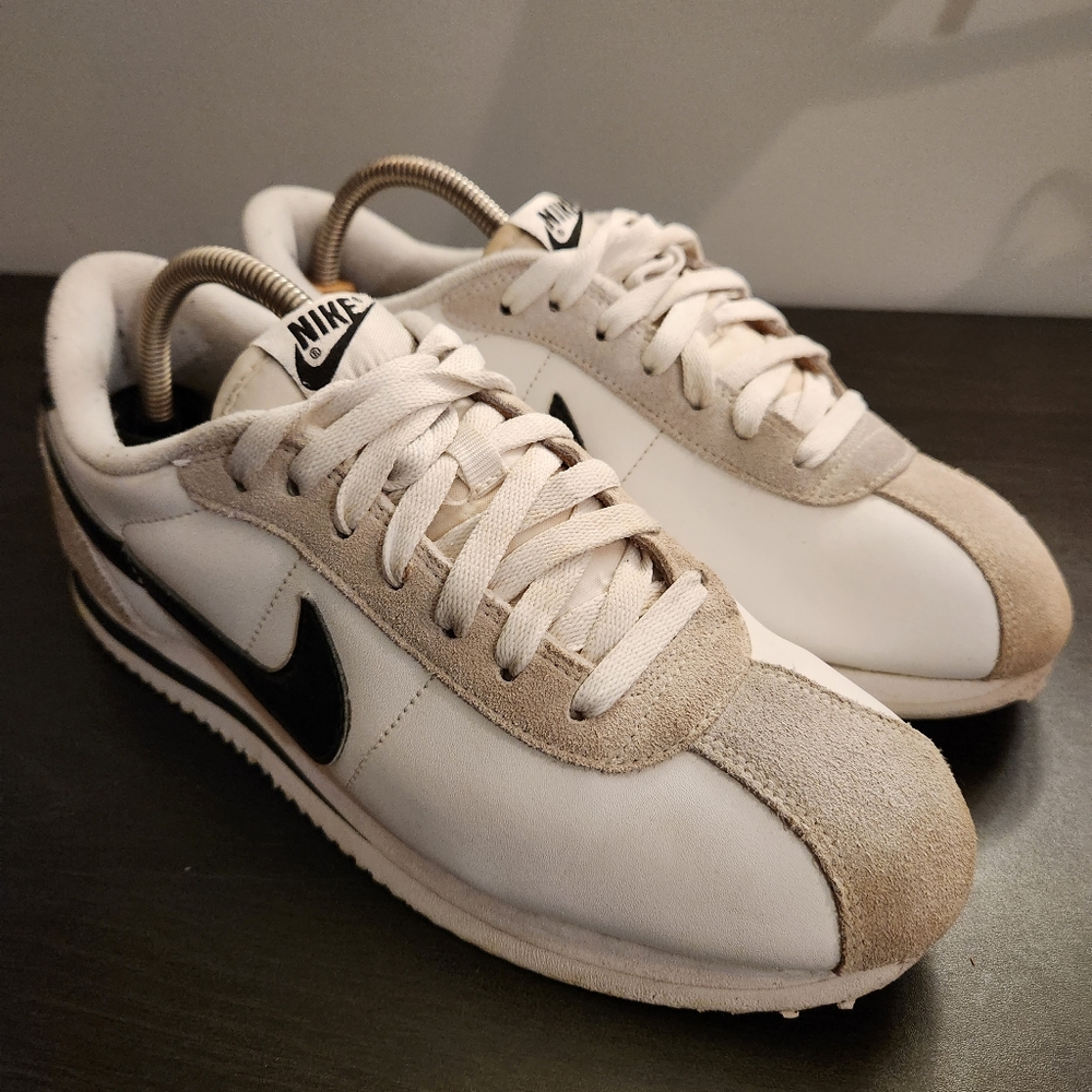 Rare Old School Nike Cortez Suedeleather White Black … - Gem